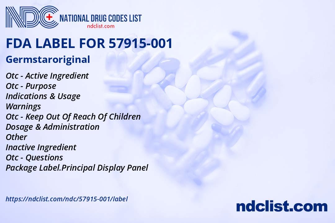 FDA Label for Germstaroriginal Solution Topical - Indications, Usage ...