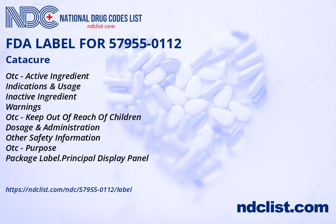 FDA Label for Catacure - Indications, Usage & Precautions