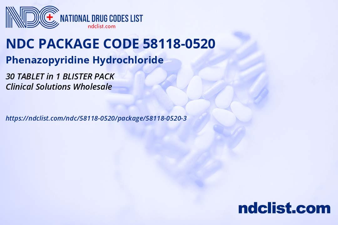 Phenazopyridine Hydrochloride- NDC58118-0520-3