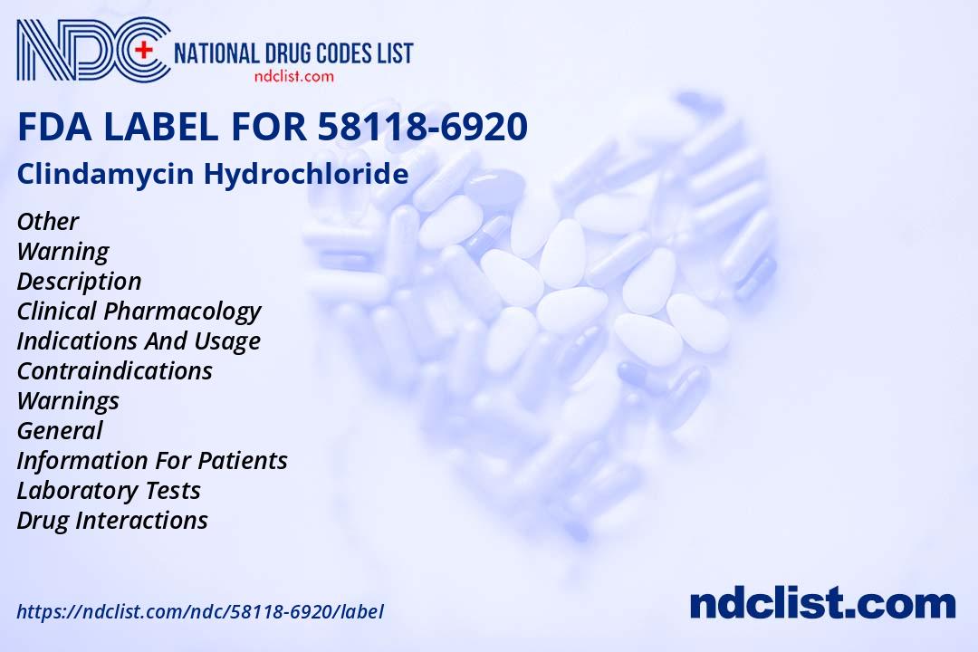 FDA Label for Clindamycin Hydrochloride - Indications, Usage & Precautions