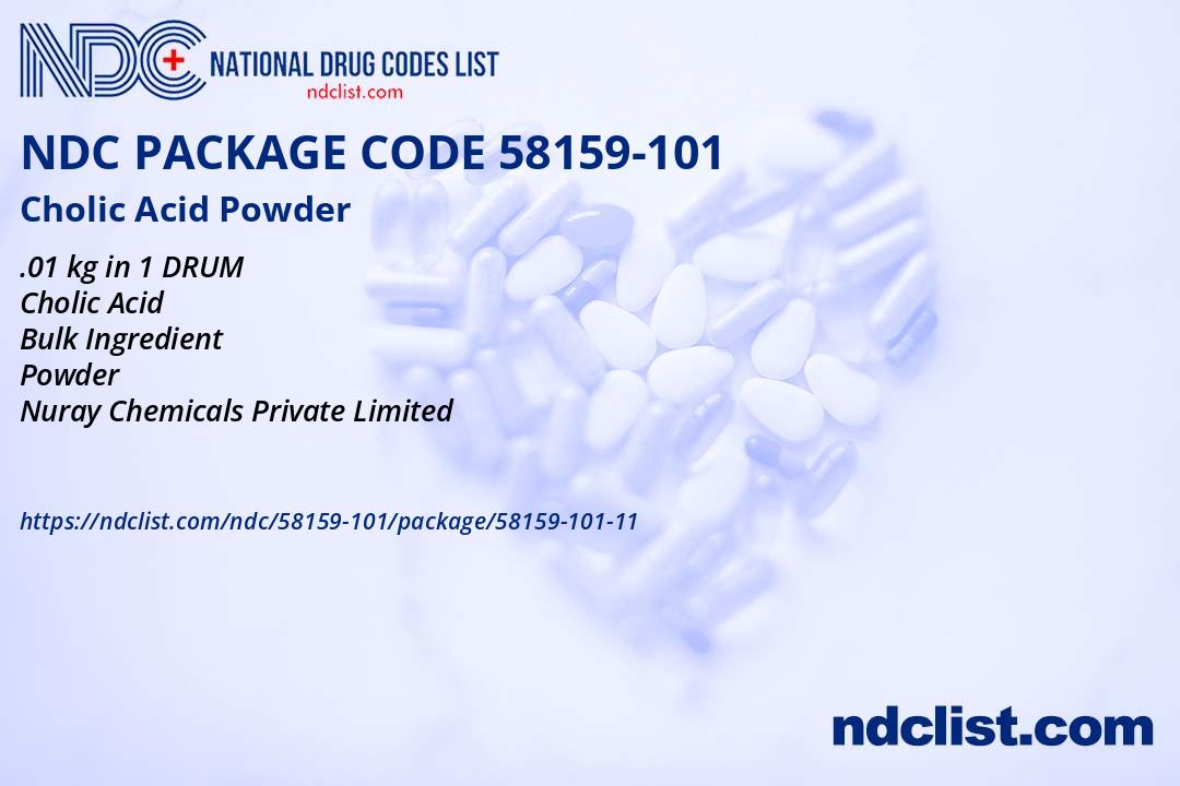 Cholic Acid Powder NDC Package 58159-101-11