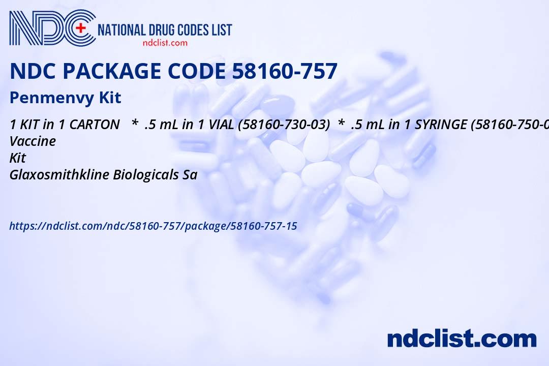 NDC Package 58160-757-15 Penmenvy Kit