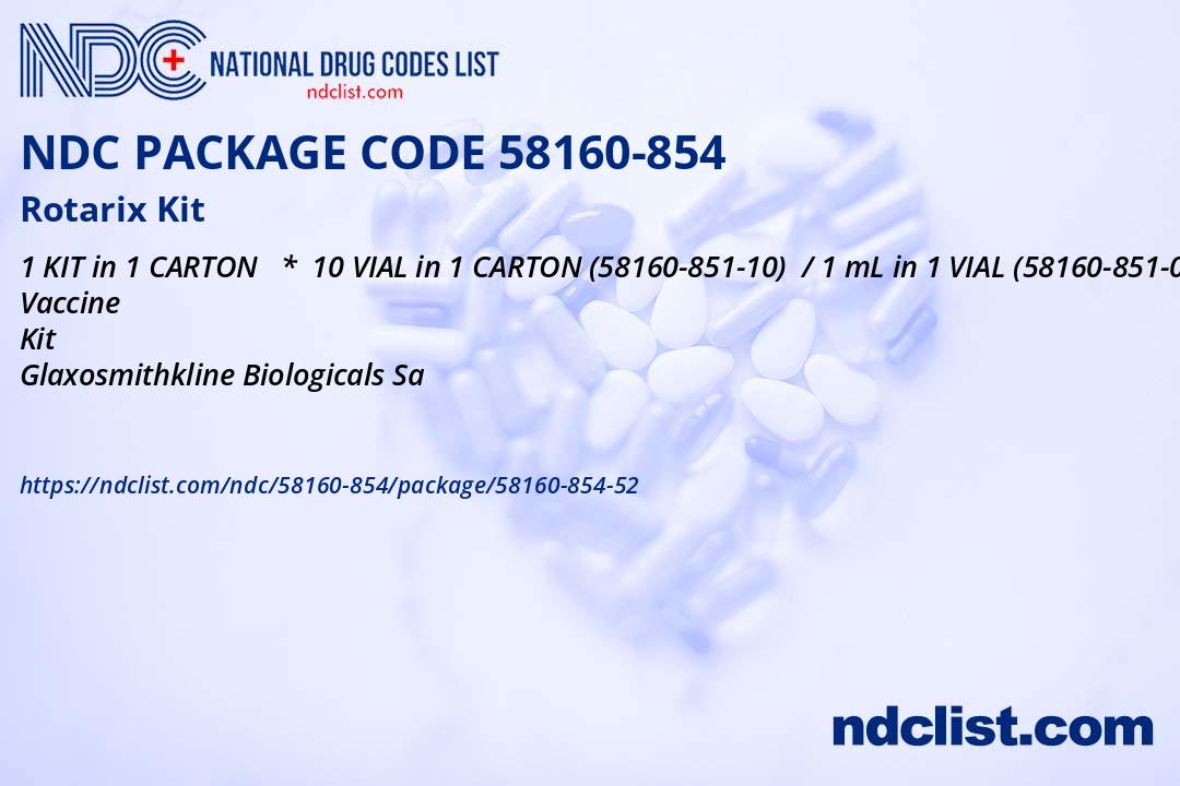 NDC Package 58160-854-52 Rotarix
