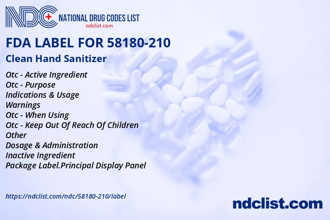 FDA Label for Clean Hand Sanitizer - Indications, Usage & Precautions