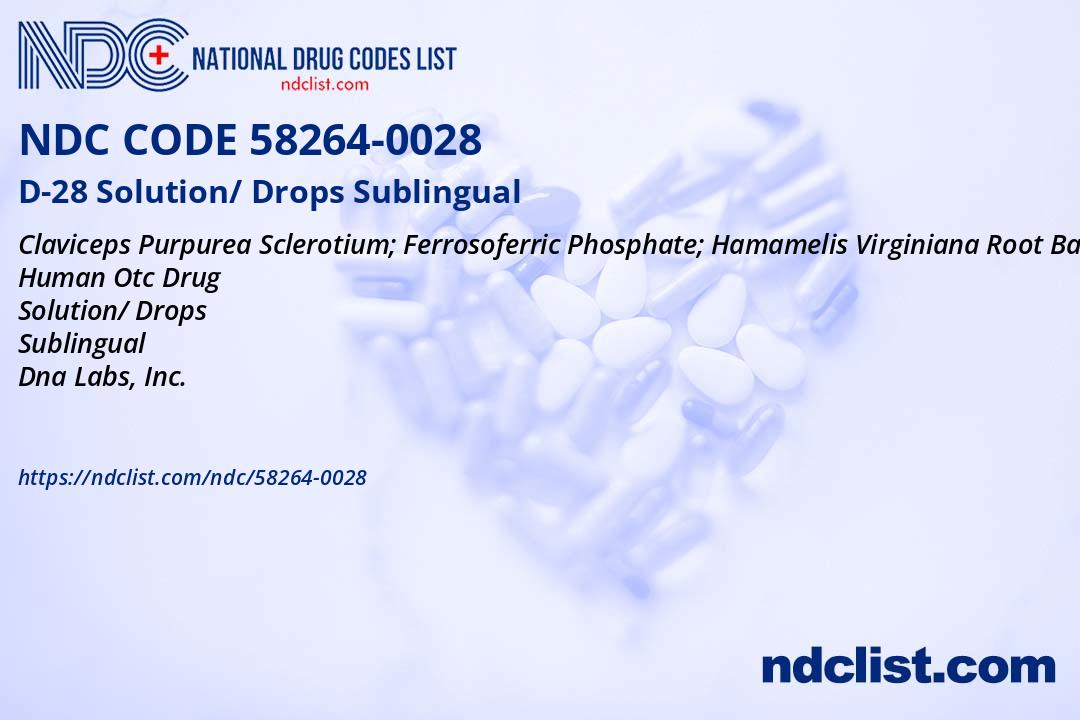 D-28 Solution/ Drops- NDC58264-0028