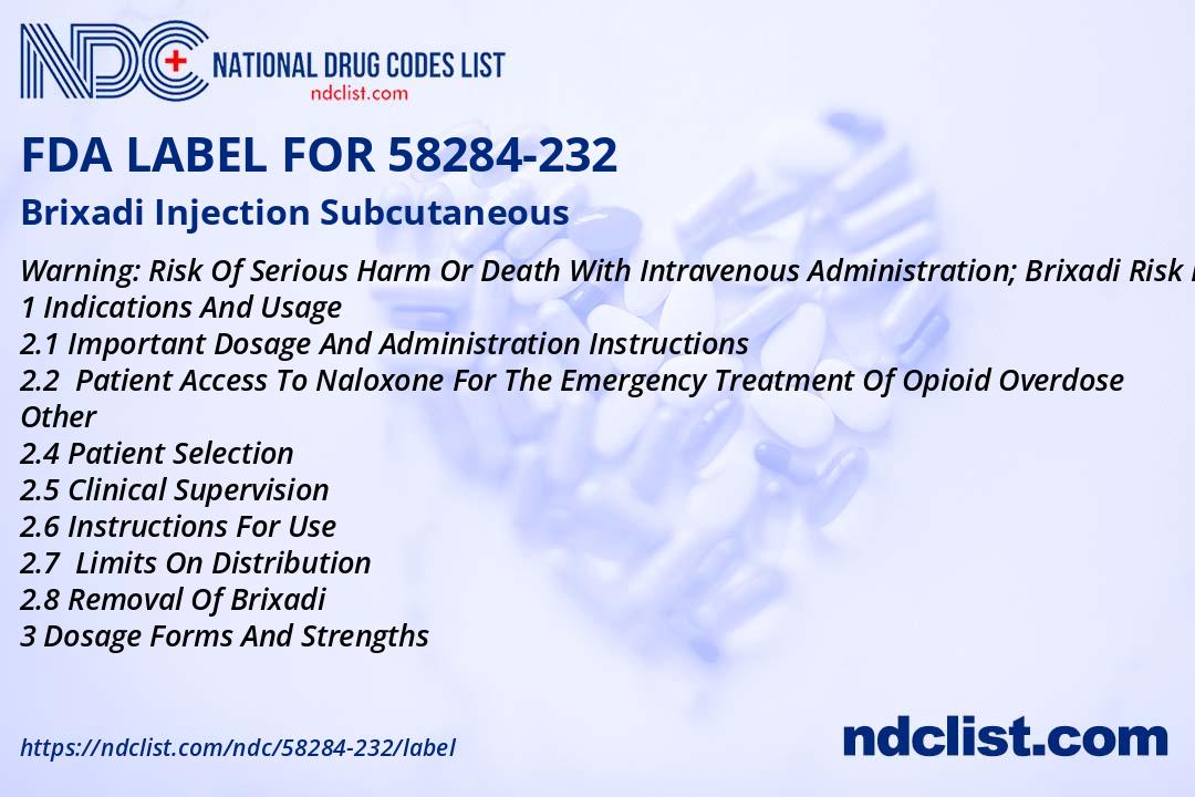 FDA Label for Brixadi Injection Subcutaneous - Indications, Usage ...