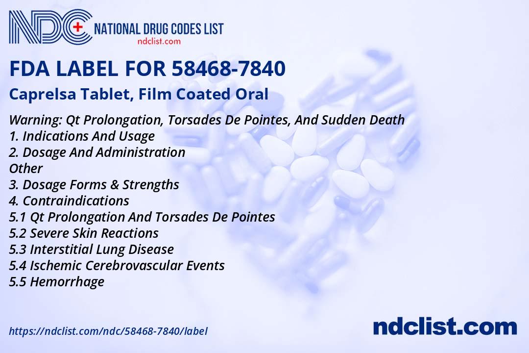 FDA Label for Caprelsa Tablet, Film Coated Oral - Indications, Usage ...