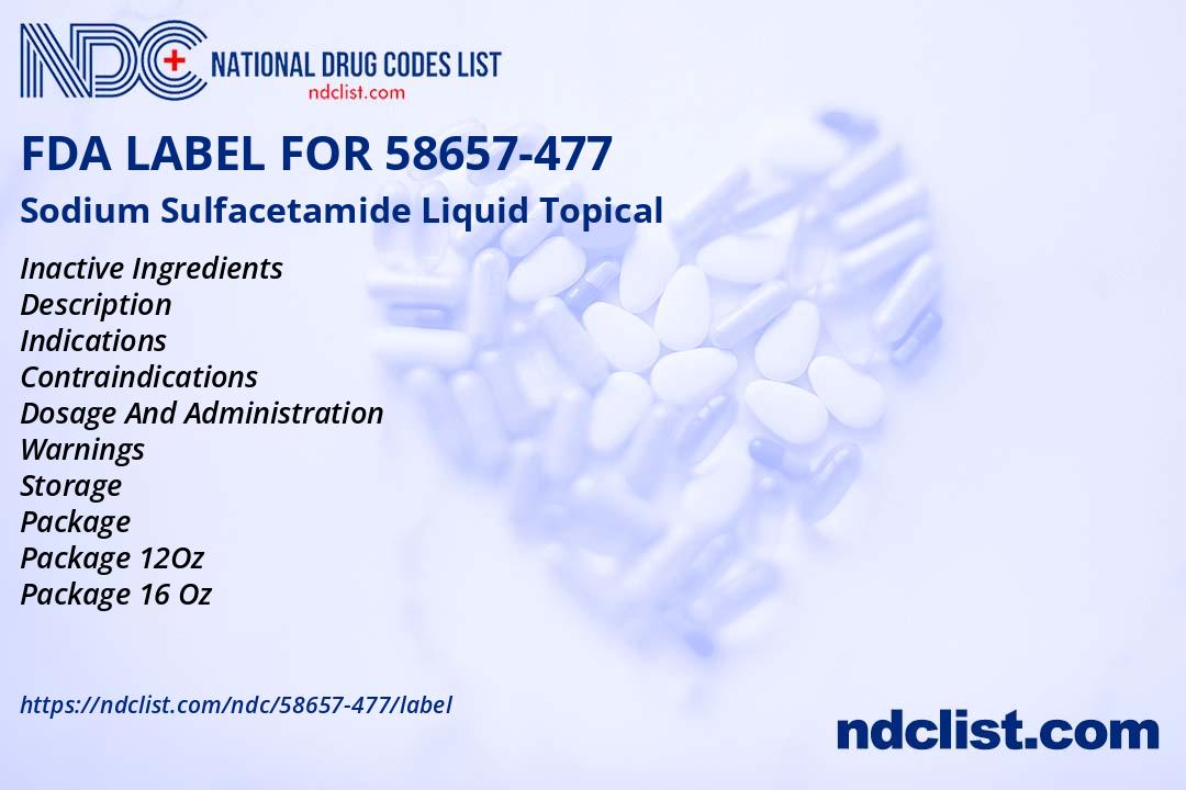 FDA Label for Sodium Sulfacetamide Liquid Topical - Indications, Usage ...