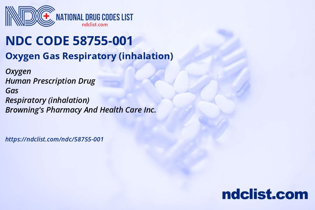 Oxygen Gas NDC 58755-001
