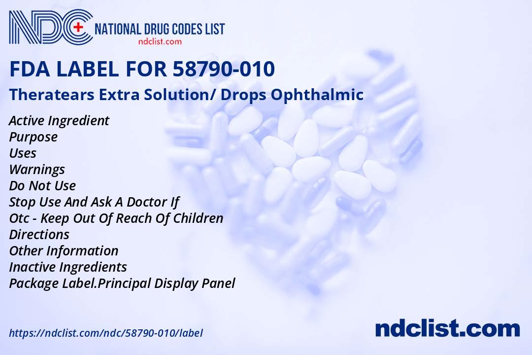 Theratears Extra Solution/ Drops- FDA Label NDC58790-010