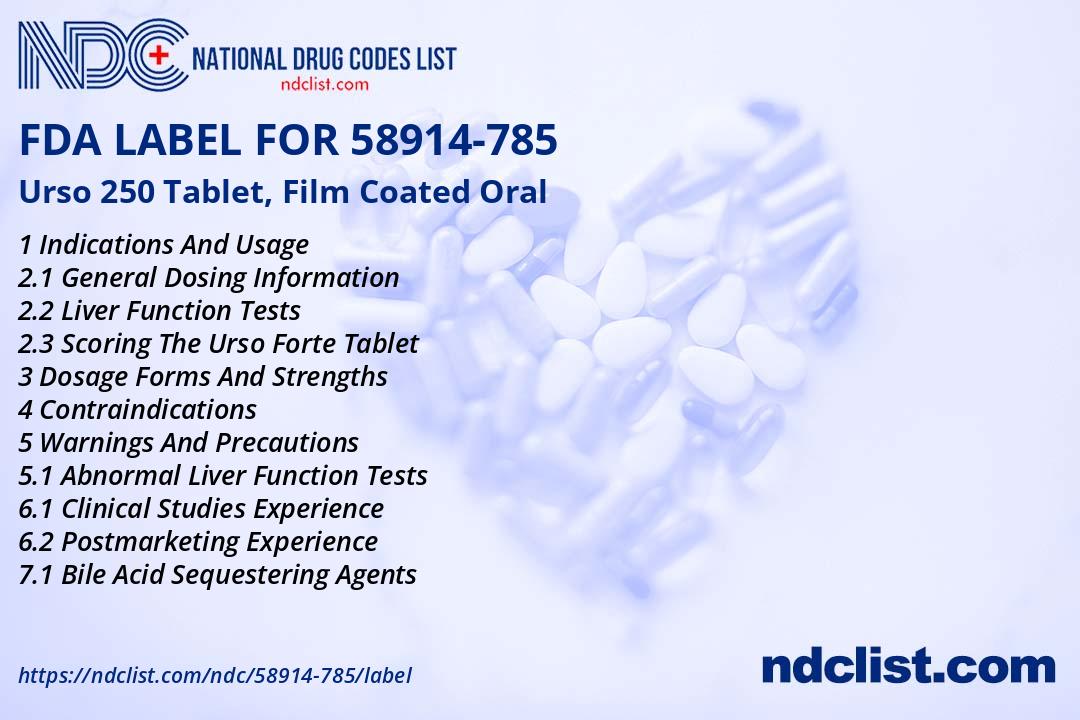 FDA Label for Urso 250 Tablet, Film Coated Oral - Indications, Usage ...