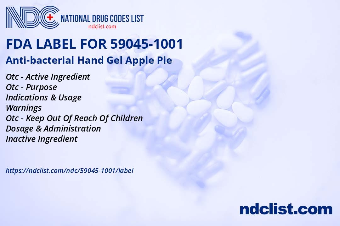 FDA Label for Anti-bacterial Hand Gel Apple Pie - Indications, Usage ...