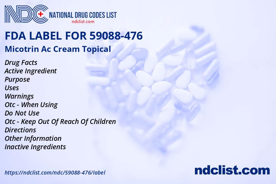Micotrin Ac Cream FDA Label - NDC 59088-476