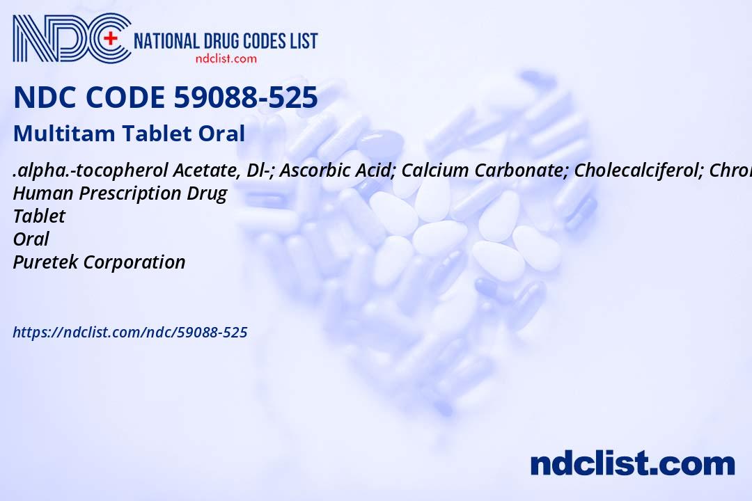 NDC 59088-525 Multitam Tablet Oral
