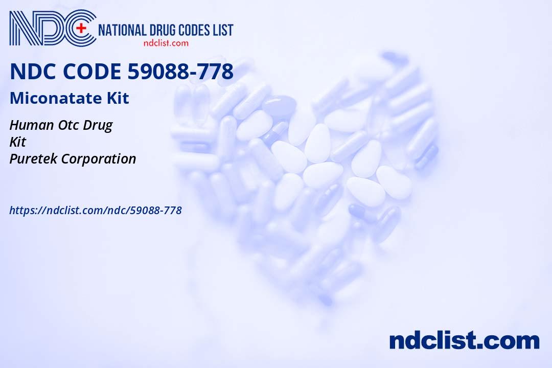 NDC 59088-778 Miconatate Kit