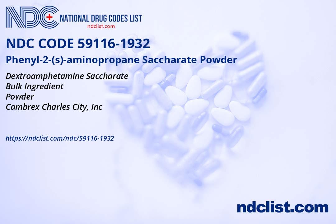 Phenyl-2-(s)-aminopropane Saccharate Powder NDC 59116-1932
