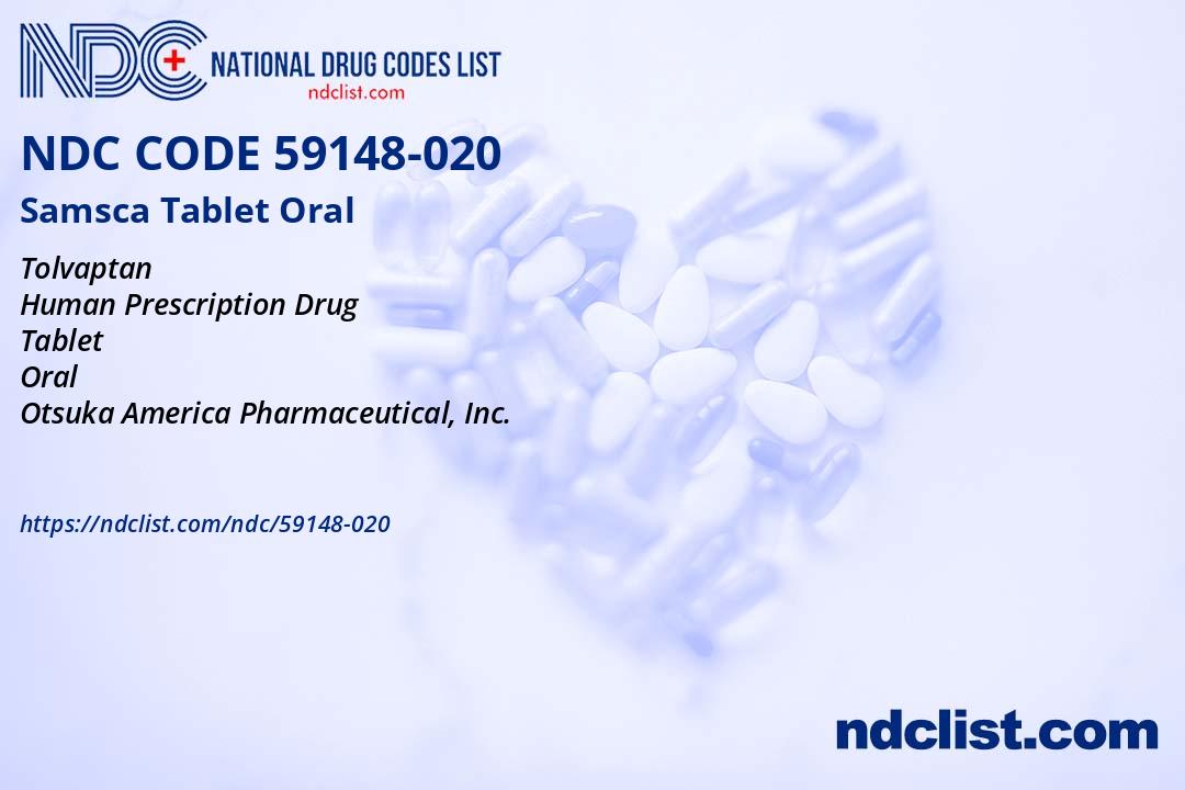 NDC 59148-020 Samsca Tablet Oral
