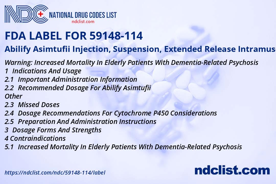 FDA Label for Abilify Asimtufii Injection, Suspension, Extended Release ...