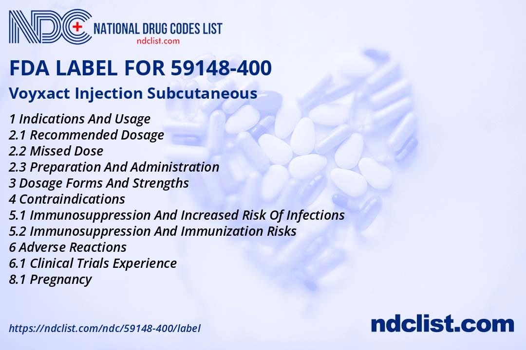 FDA Label for Voyxact Injection Subcutaneous - Indications, Usage ...