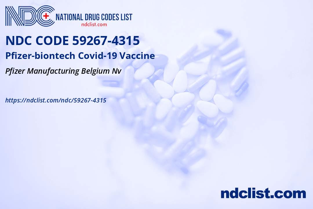 Pfizer-biontech Covid-19 Vaccine- NDC59267-4315