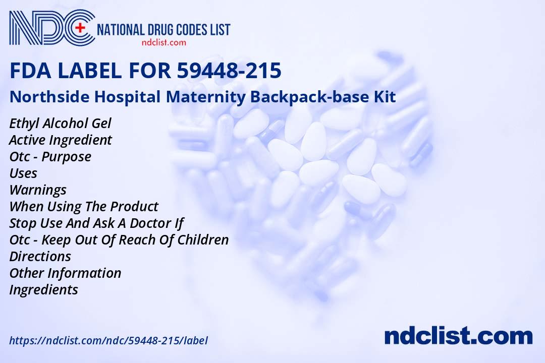 Northside Hospital Maternity Back- FDA Label NDC59448-215
