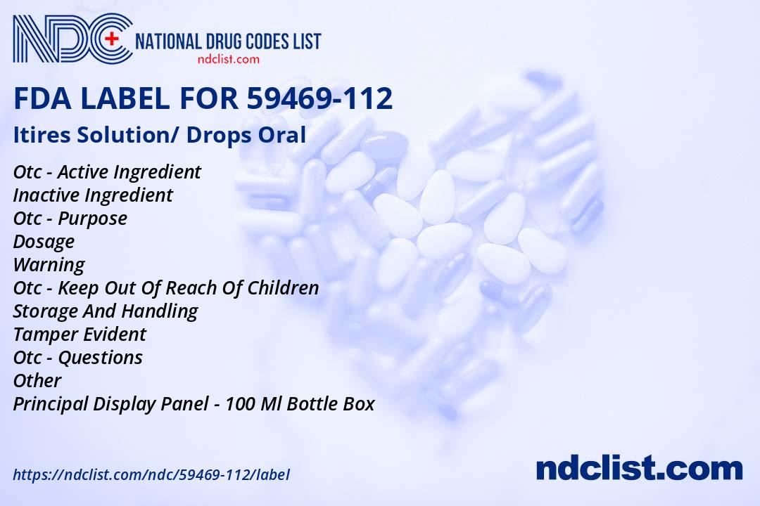 FDA Label for Itires Solution/ Drops Oral - Indications, Usage ...