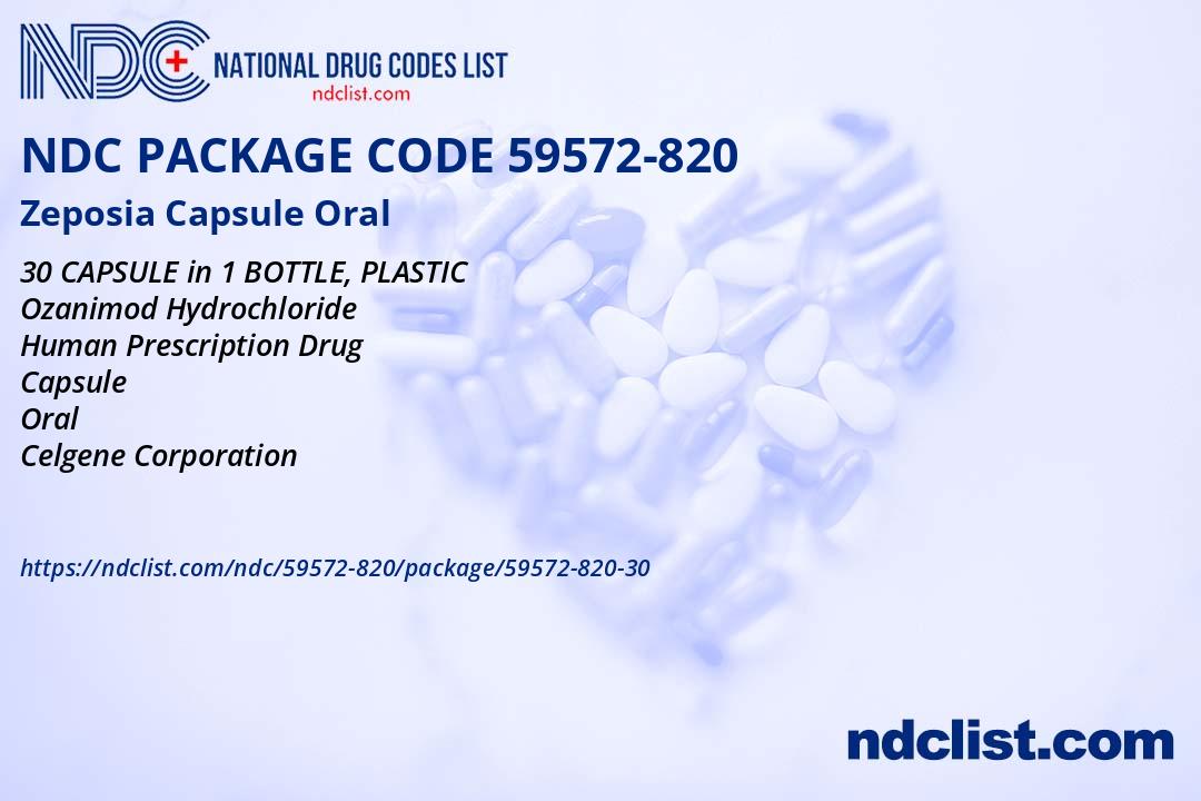 Zeposia Capsule- NDC59572-820-30