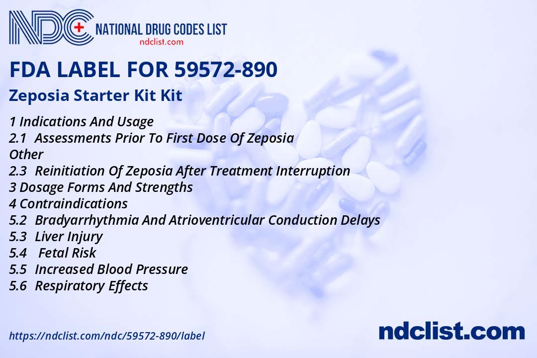 Zeposia Kit- FDA Label NDC59572-890