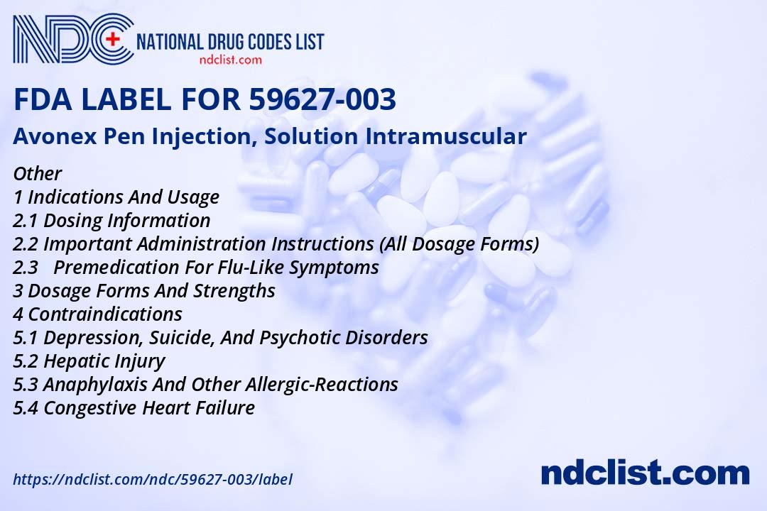 FDA Label for Avonex Pen Injection, Solution Intramuscular ...