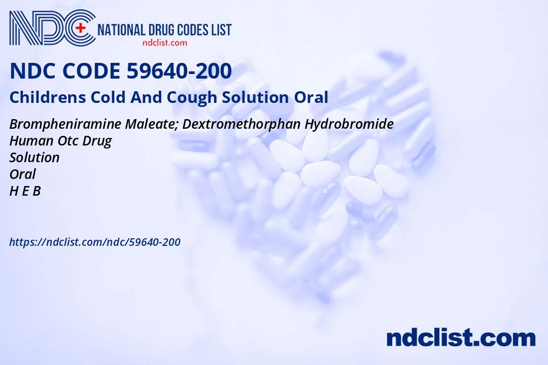 Childrens Cold And Cough Solution NDC 59640-200