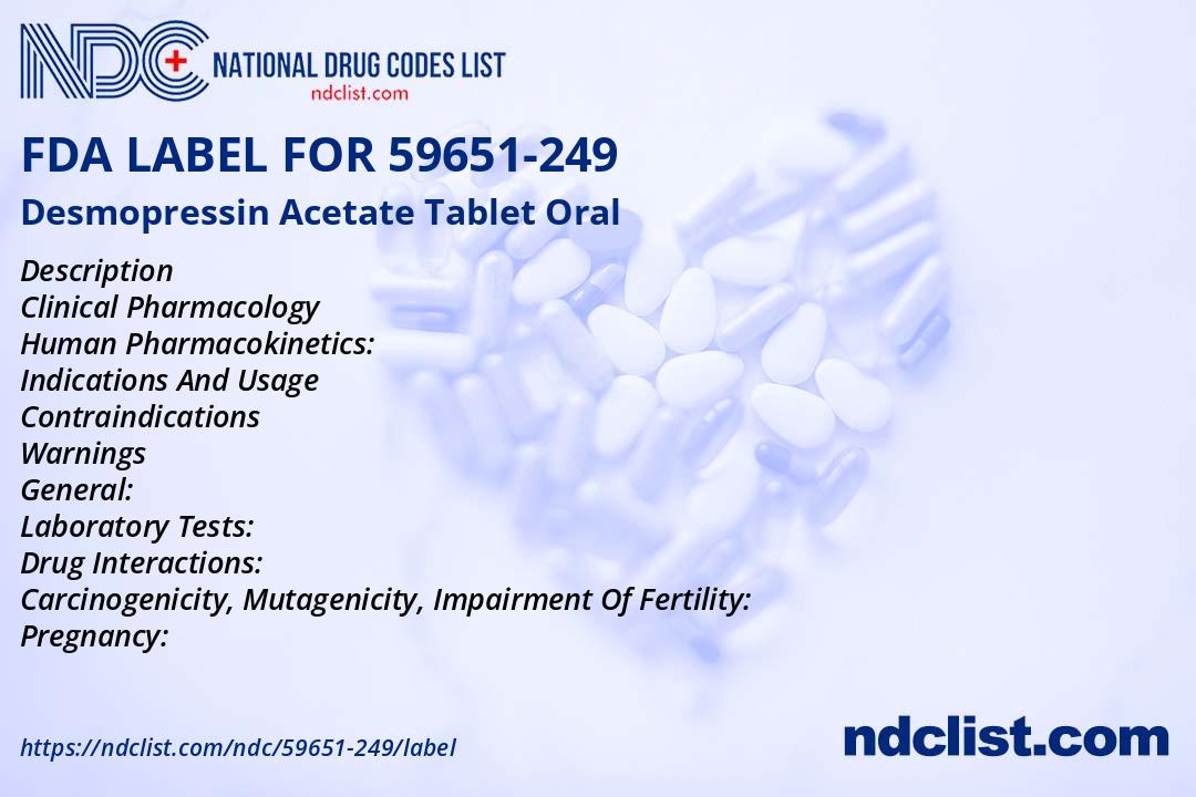 FDA Label for Desmopressin Acetate Tablet Oral - Indications, Usage ...