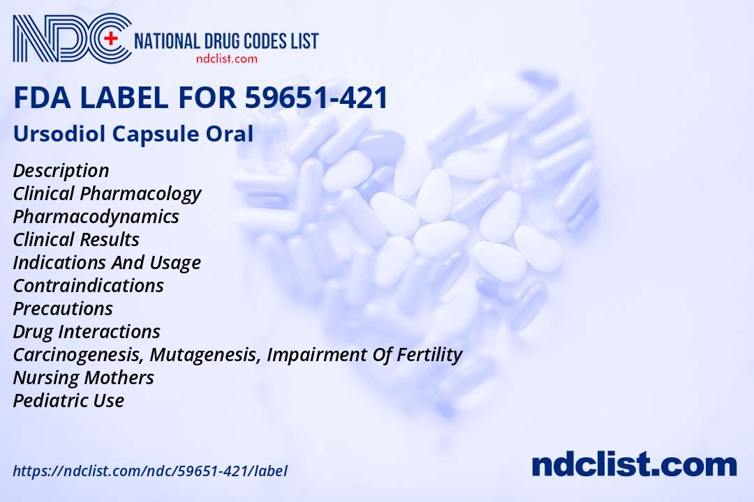 Ursodiol Capsule- FDA Label NDC59651-421
