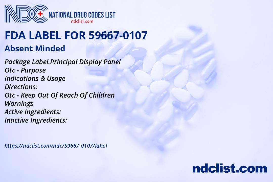 FDA Label for Absent Minded - Indications, Usage & Precautions