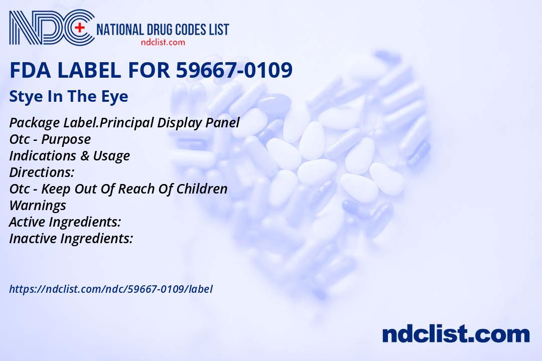 FDA Label for Stye In The Eye - Indications, Usage & Precautions