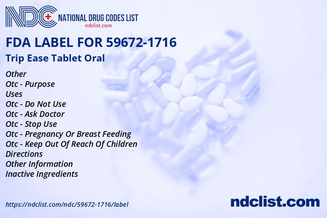 FDA Label for Trip Ease Tablet Oral - Indications, Usage & Precautions
