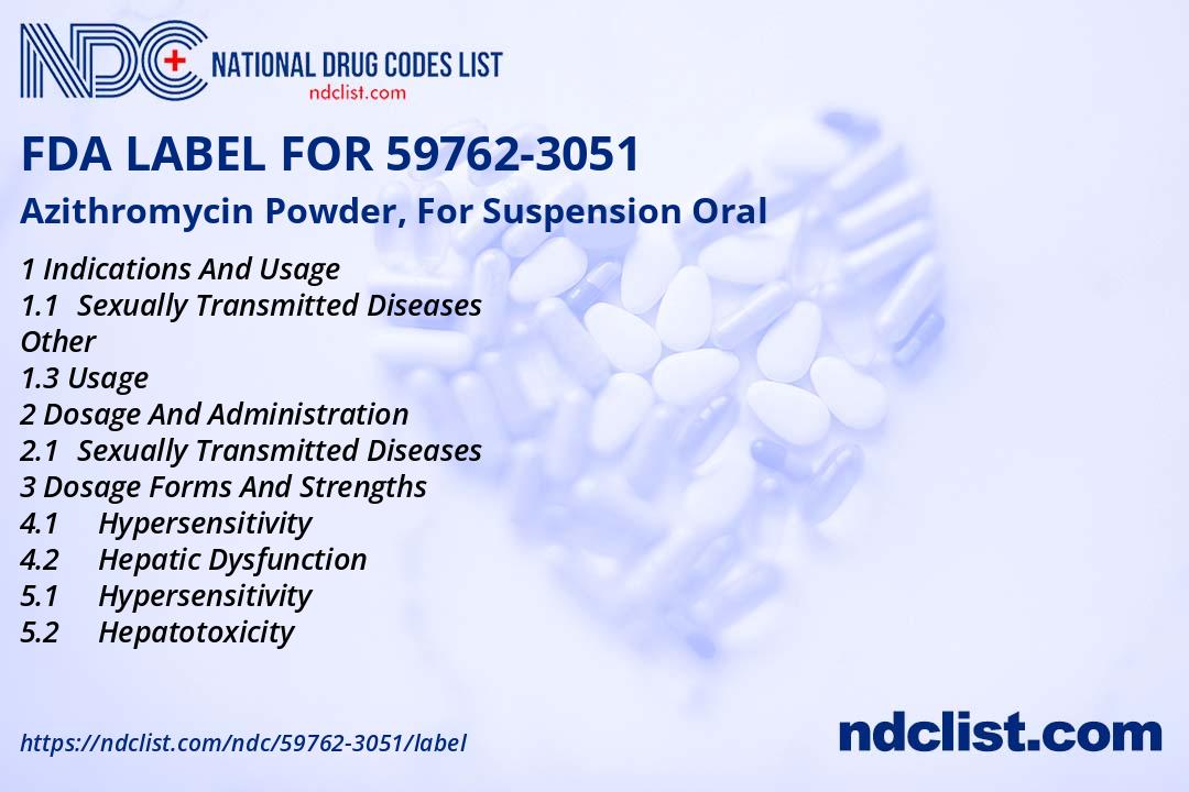 FDA Label for Azithromycin Powder, For Suspension Oral - Indications ...