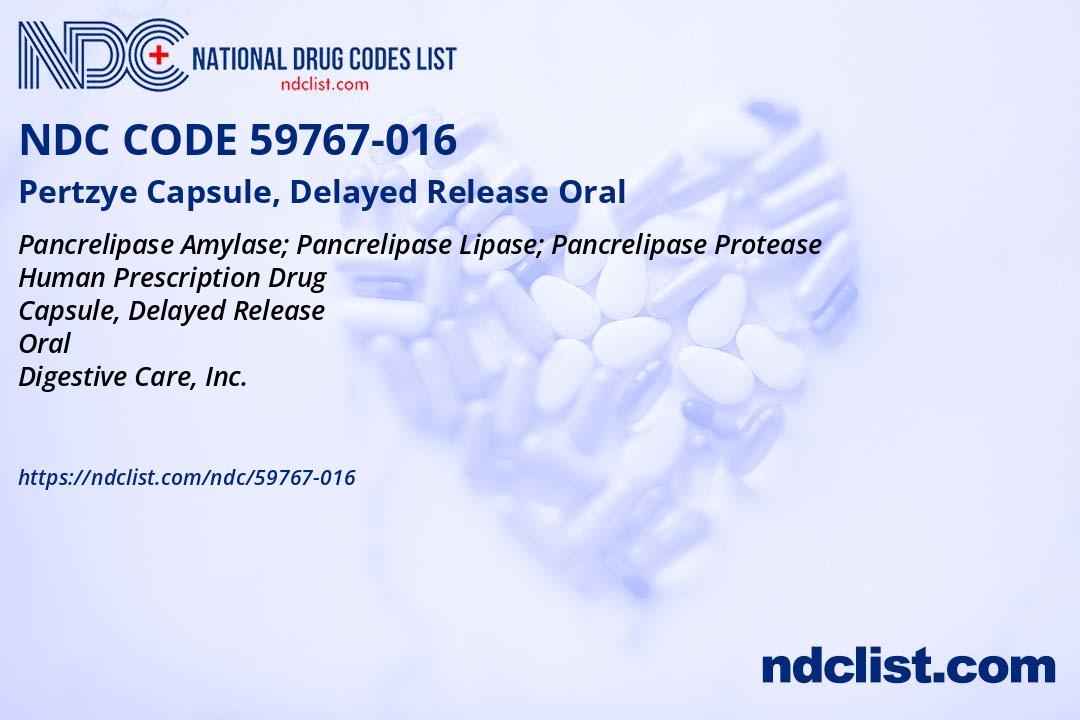 NDC 59767-016 Pertzye Capsule, Delayed Release Oral