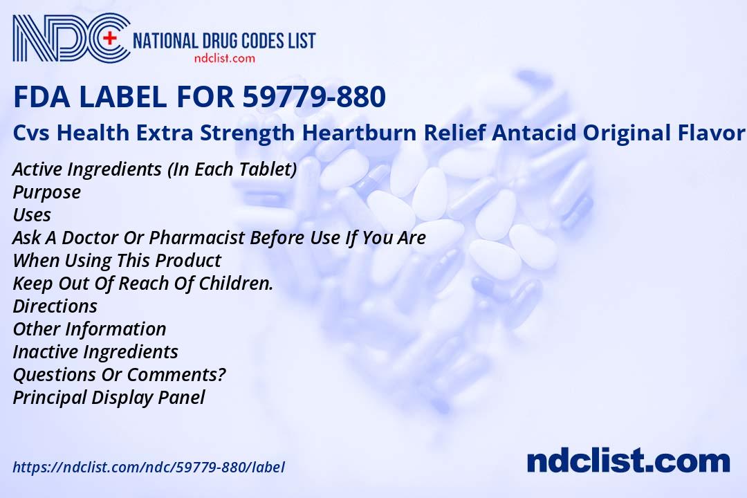 FDA Label for Cvs Health Extra Strength Heartburn Relief Antacid ...