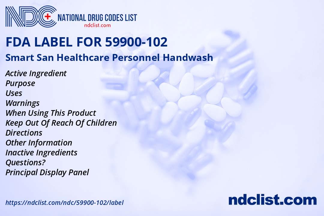 FDA Label for Smart San Healthcare Personnel Handwash - Indications ...
