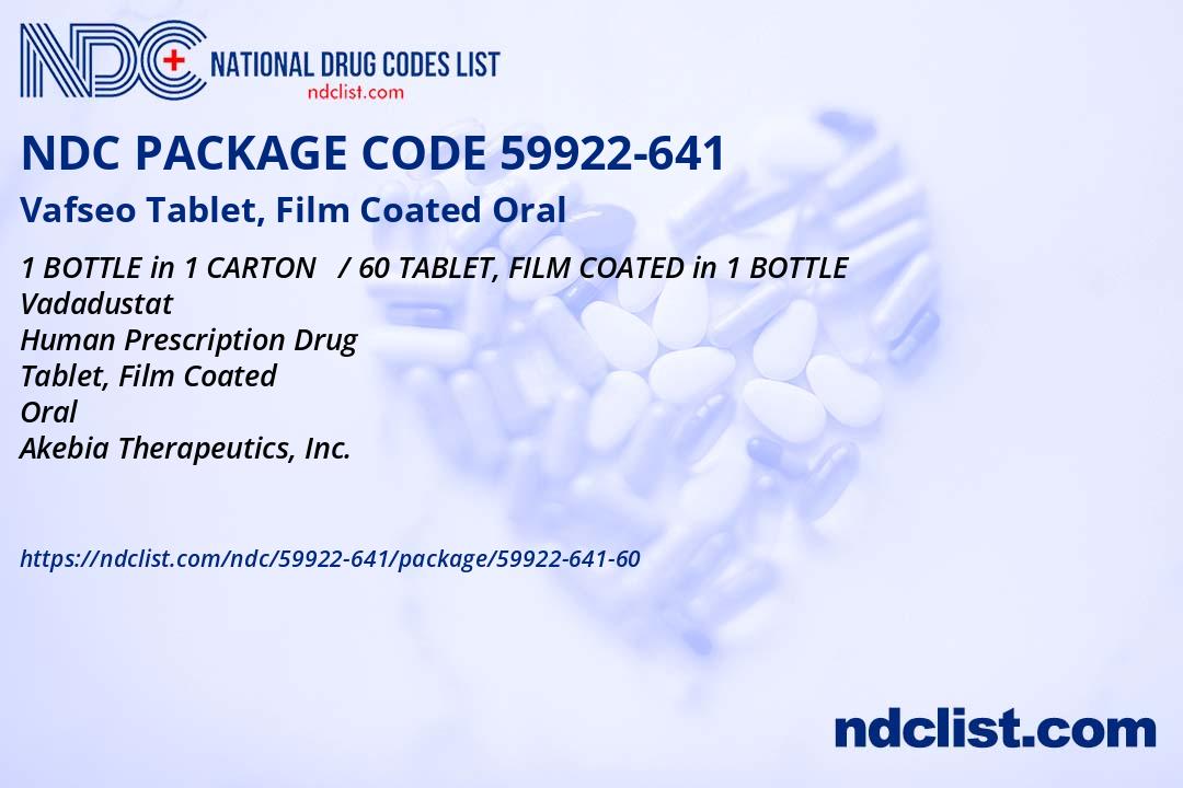 Vafseo Tablet, Film Coated - NDC Package 59922-641-60