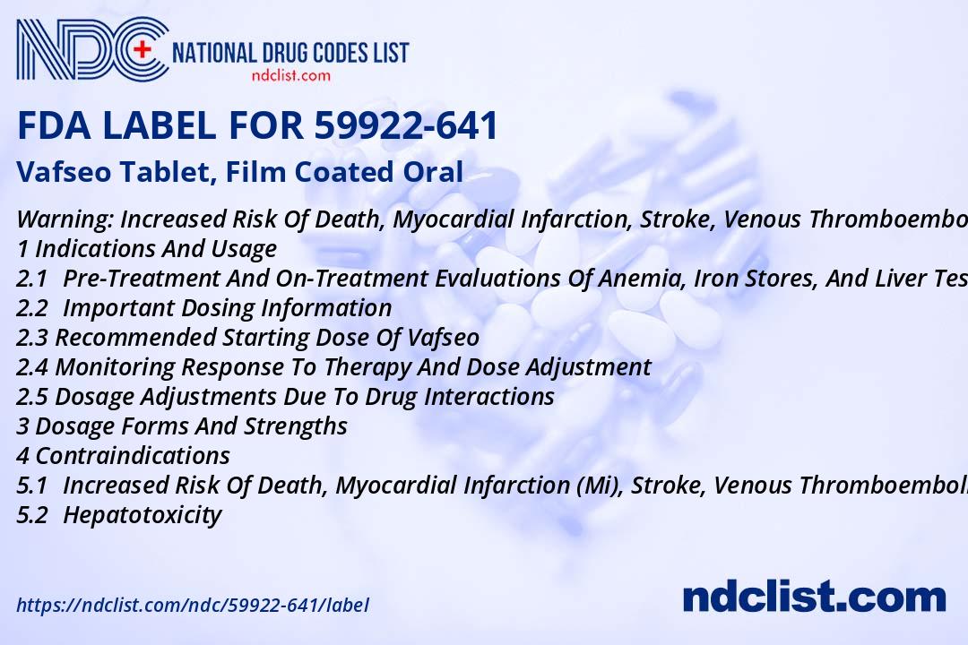 FDA Label for Vafseo Tablet, Film Coated Oral - Indications, Usage ...