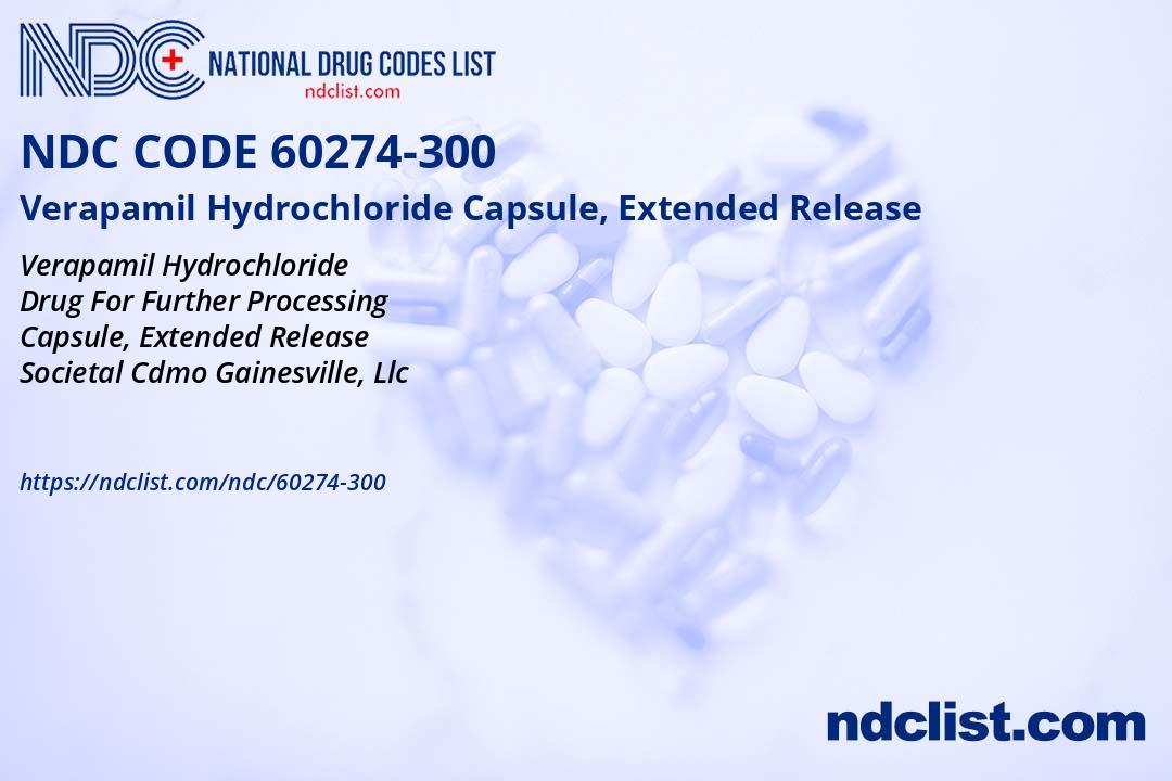 Verapamil Hydrochloride- NDC60274-300