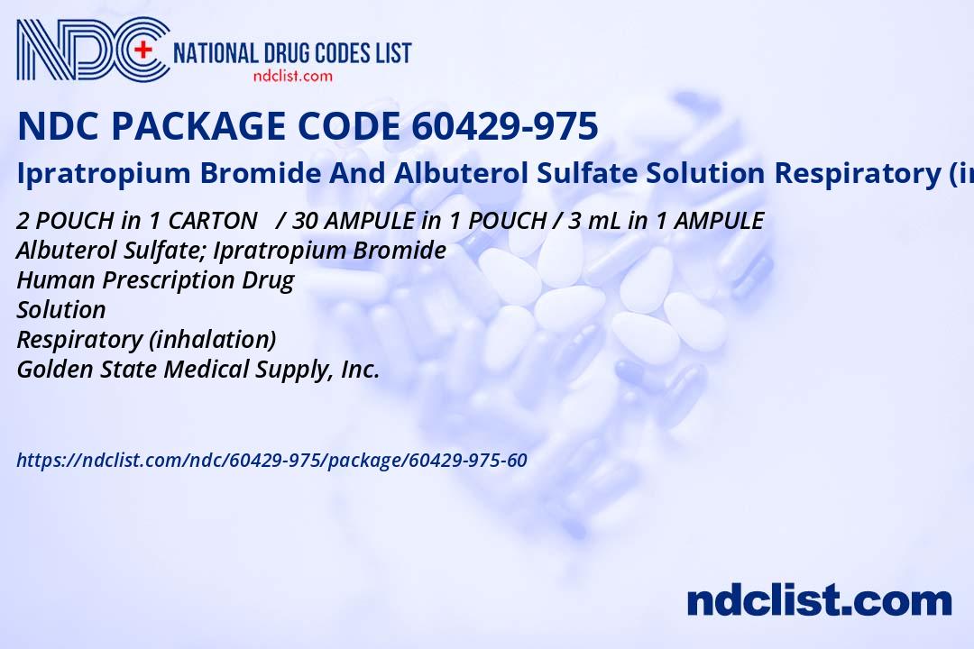 NDC Package 60429-975-60 Ipratropium Bromide And Albuterol Sulfate ...