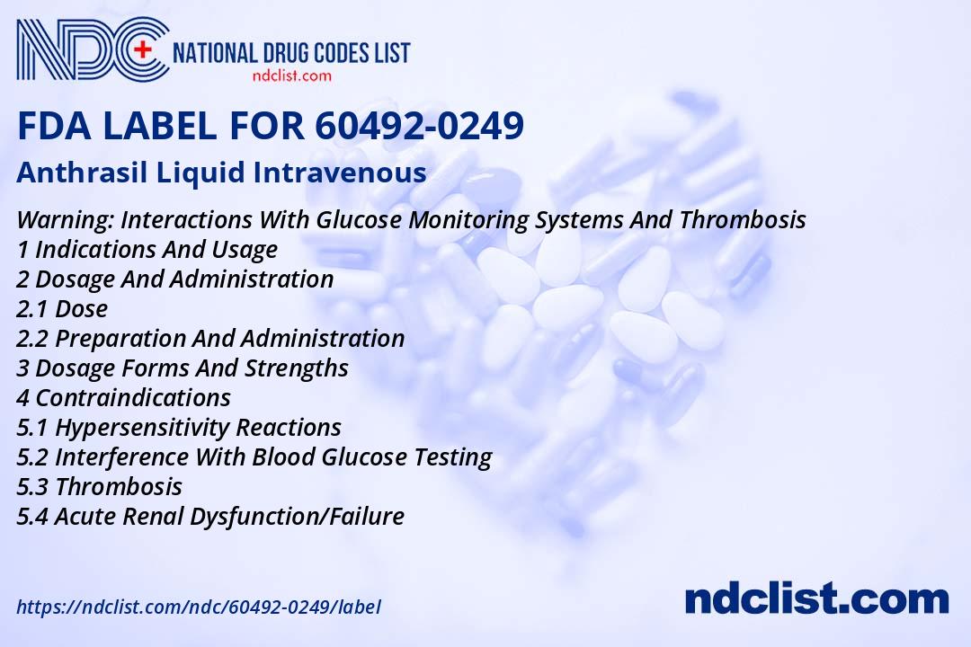 FDA Label for Anthrasil Liquid Intravenous - Indications, Usage ...