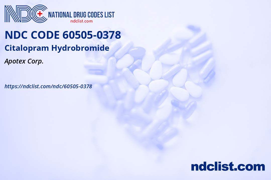 NDC 60505-0378 Citalopram Hydrobromide