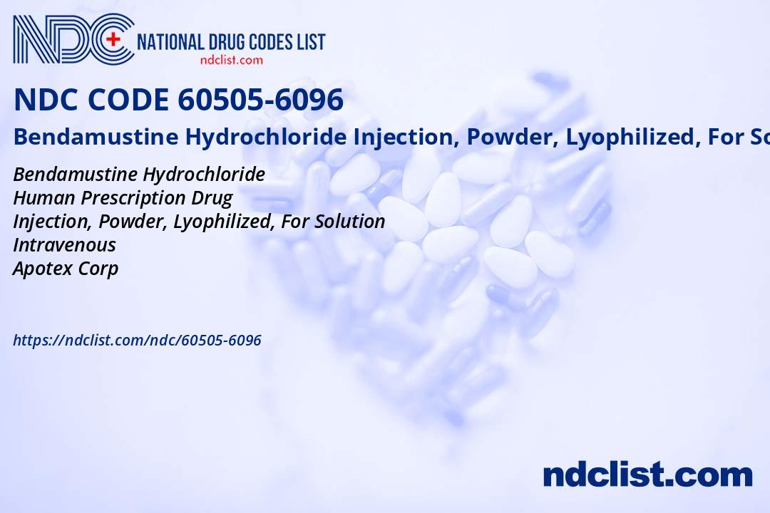 Bendamustine Hydrochloride- NDC60505-6096
