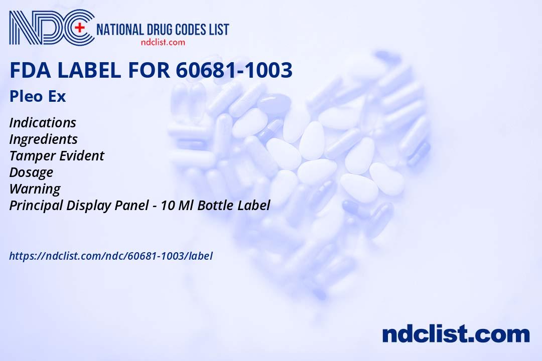 FDA Label for Pleo Ex - Indications, Usage & Precautions