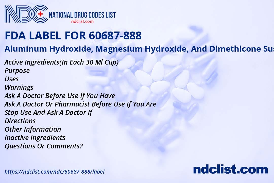FDA Label for Aluminum Hydroxide, Magnesium Hydroxide, And Dimethicone ...