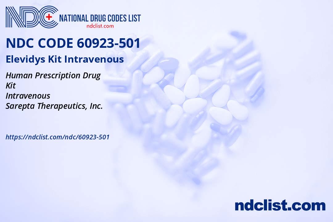 NDC 60923-501 Elevidys Kit Intravenous