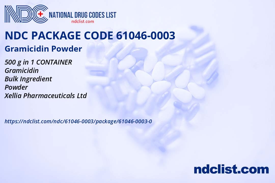 NDC Package 61046-0003-0 Gramicidin Powder